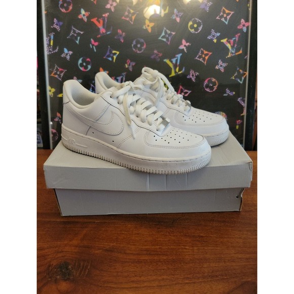 Nike | Shoes | Nike Air Force Shoes Womens 95 White Leather Low Top ...